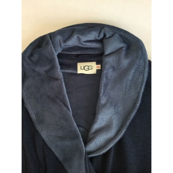 UGG | Intimates & Sleepwear | Ugg Large Robe Women Navy Blue Fleece ...